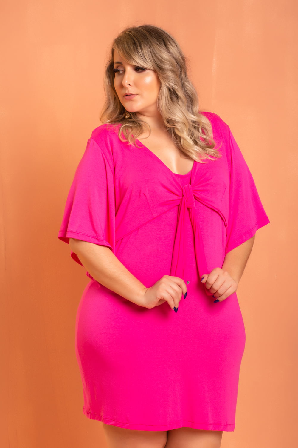 Vestido rosa Plus Size - Chic e Elegante